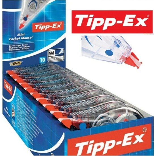 Bic Tipp-Ex Mini Pocket Mouse Şerit Daksil 6m 10LU Paket Fiyatı