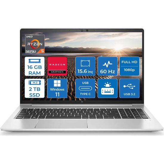 HP EliteBook 655 G9 AMD Ryzen 5 5675U 16GB 2TB SSD Windows Fiyatı