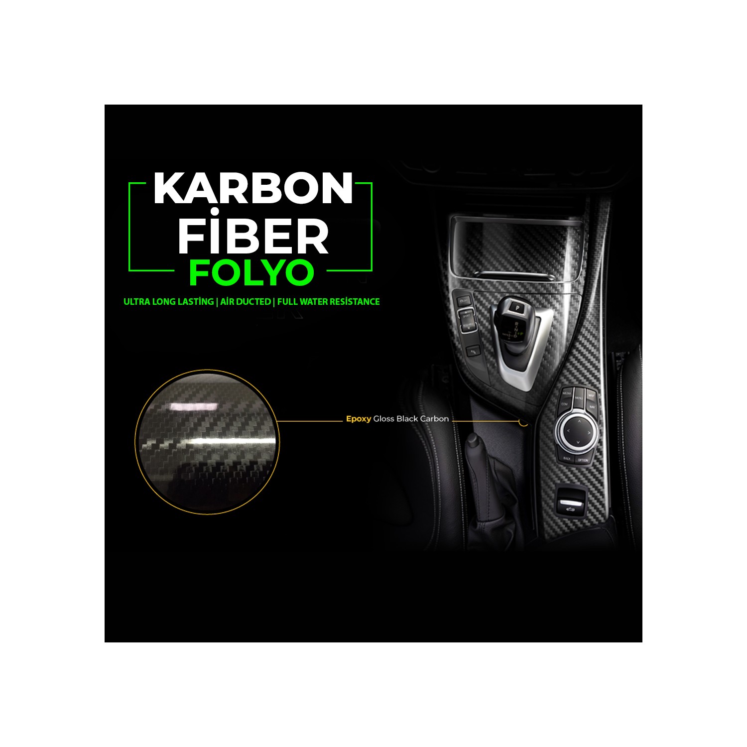 Wiox Karbon Fiber Folyo 5d Ultra Parlak Hava Kanallı Fiyatı