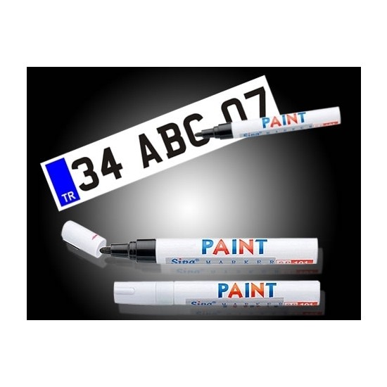 Pometi Plaka Yazı Kalemi (Siyah) Fiyatı - Taksit Seçenekleri