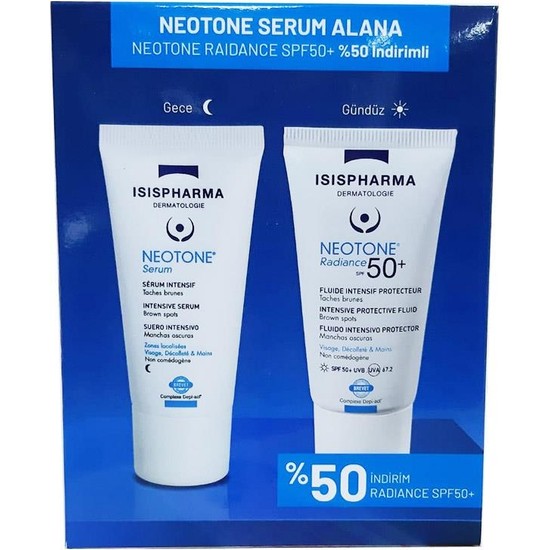 Isis Pharma Neotone Serum 30 ml + Neotone Radiance SPF50+ 30 Fiyatı