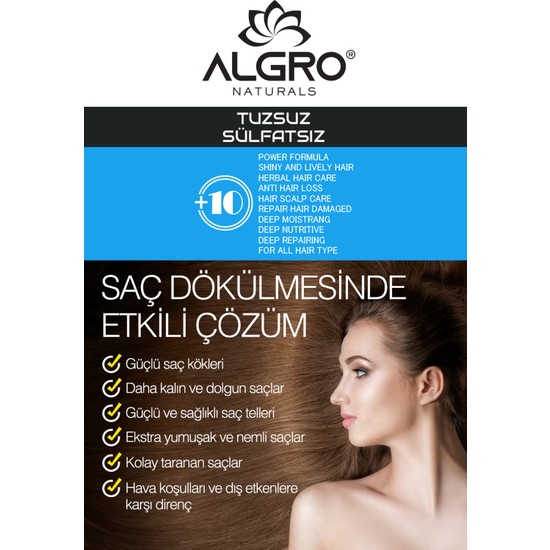Algro Blueline Tuzsuz Arındırıcı Saç Bakım Şampuanı Onarıcı Fiyatı