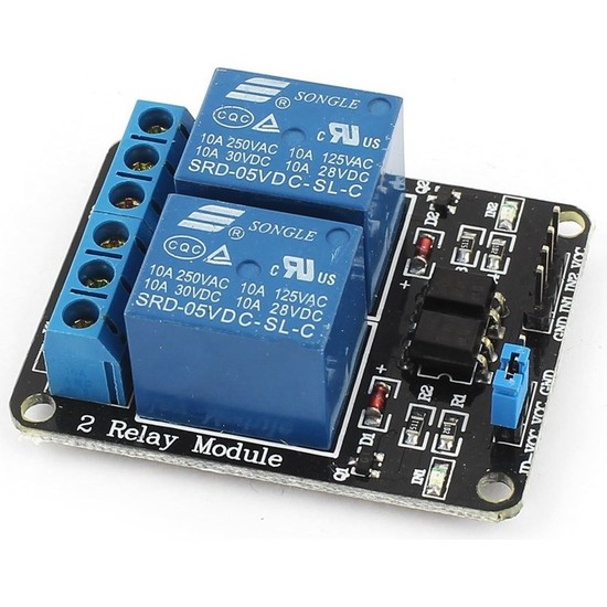 Robo Dünya 2 Way 5V Relay Module - 2li 5V Röle Kartı Fiyatı