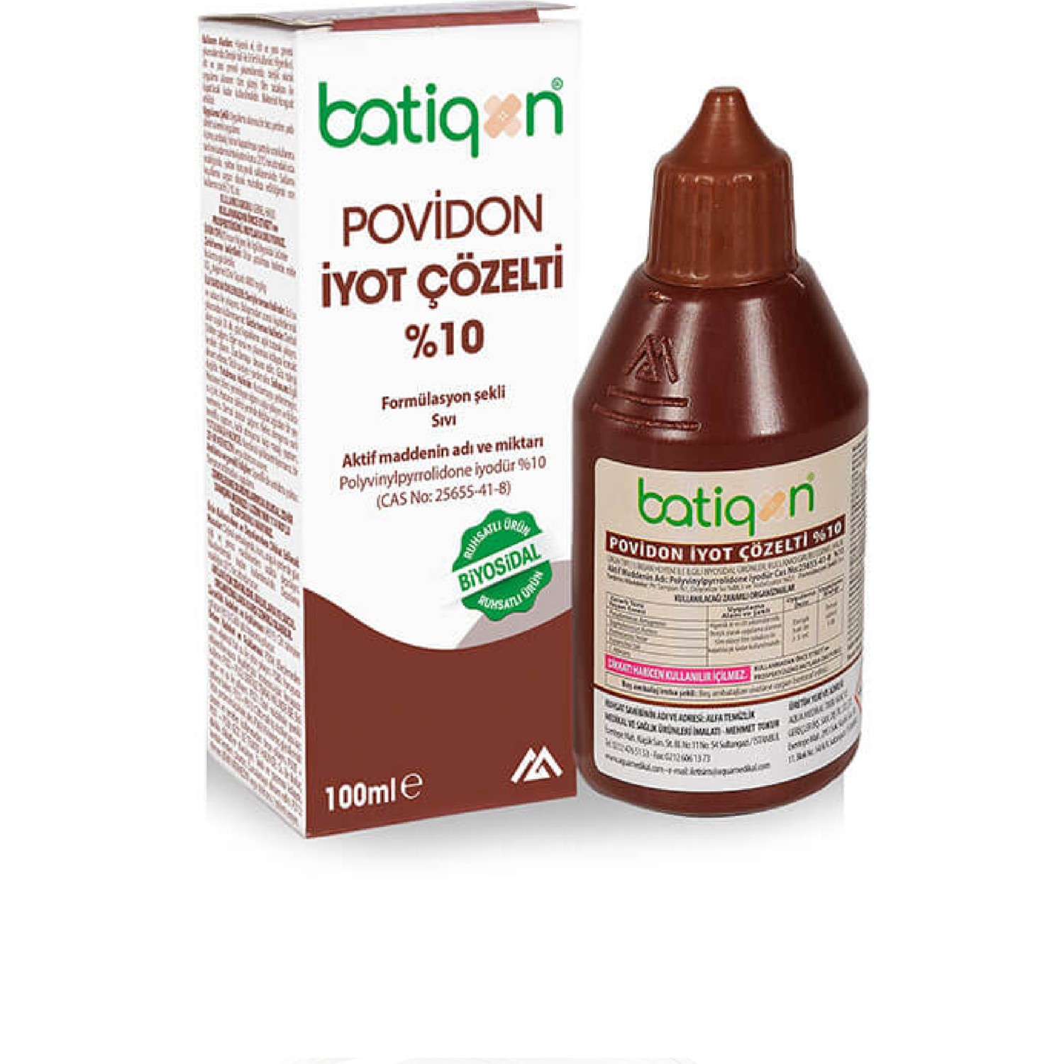 Batiqon Batikon Povidon Iyot Çözelti 100 ml x 10 Adet Fiyatı