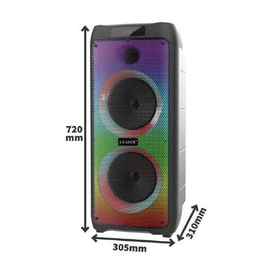 Leader LP-8100 8 Incx2 Rgb Taşınabilir Ses Sistemi Fiyatı