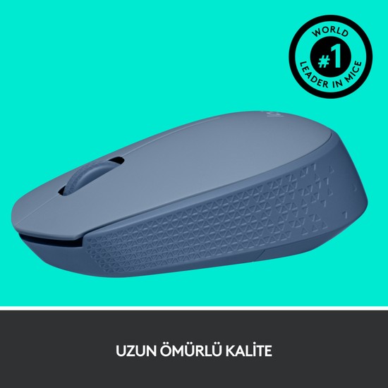 Logitech M171 USB Alıcılı Kablosuz Kompakt Mouse - Açık Mavi Fiyatı