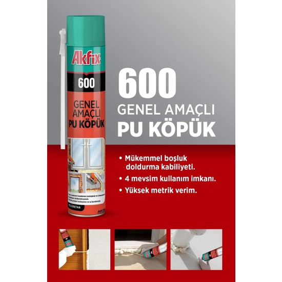 Akfix 600 Pu Pipetli Köpük 750ML/600GR Fiyatı - Taksit Seçenekleri