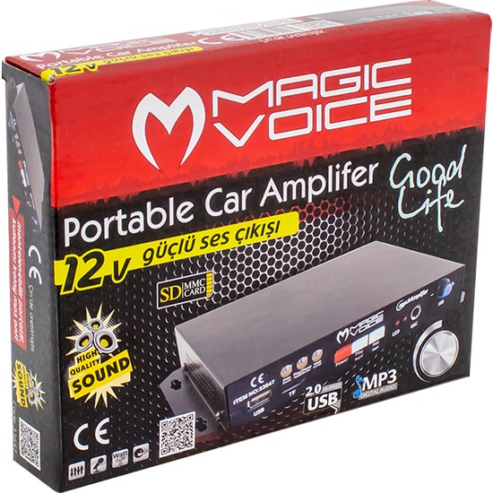Magicvoice MV-129 Mini-Usb Kayıtlı PAZARCI-12V-ARAC-ANFİSİ Fiyatı