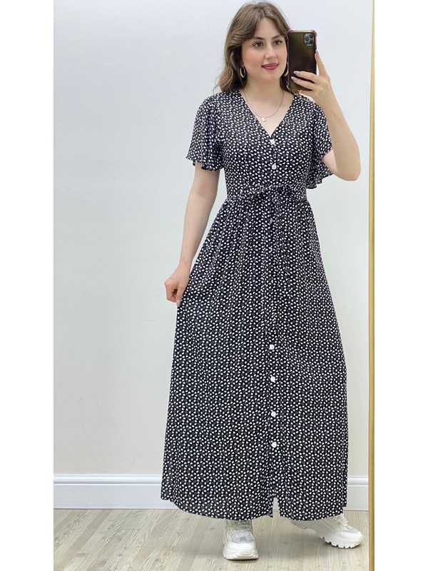 Mazi Butik Kalpli Maksi Viskon Elbise Siyah Fiyatı