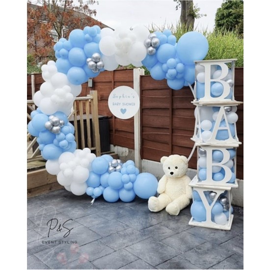 Parti Station Krom Gümüş Makaron Mavi Pastel Beyaz Balon Fiyatı Parti Station Krom Gümüş Makaron Mavi Pastel Beyaz Balon Fiyatı