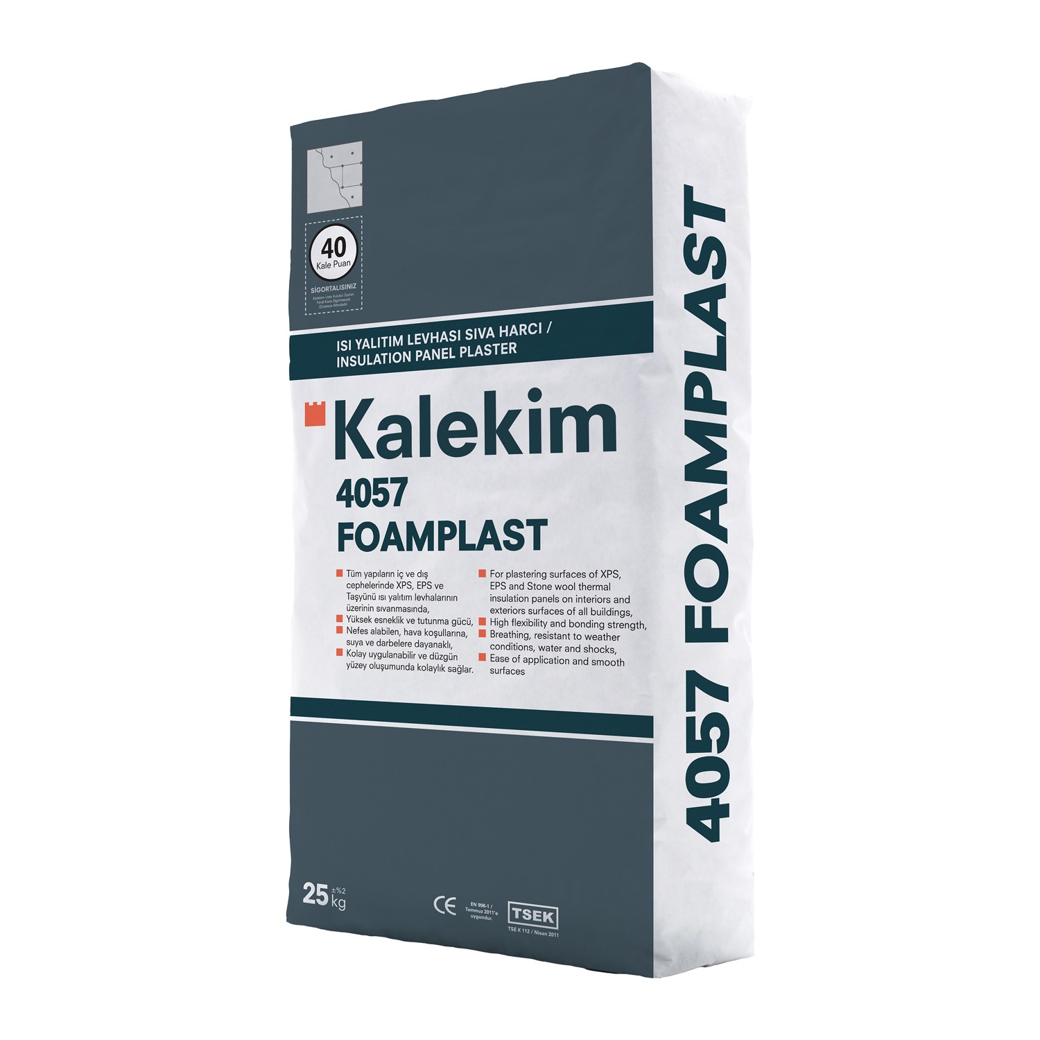 Kalekim 4057 Foamplast Çimento Esaslı Yalıtım Levhası Sıva Fiyatı
