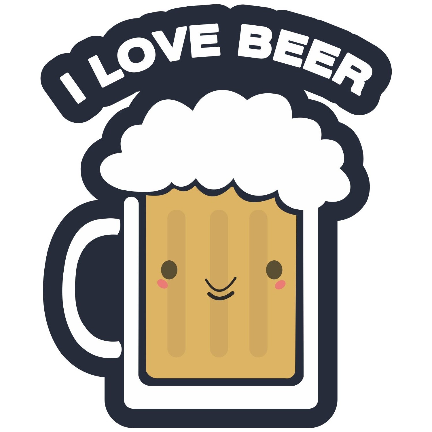 Sticker Fabrikası I Love Beer Sticker 12 x 10 cm Renkli Fiyatı