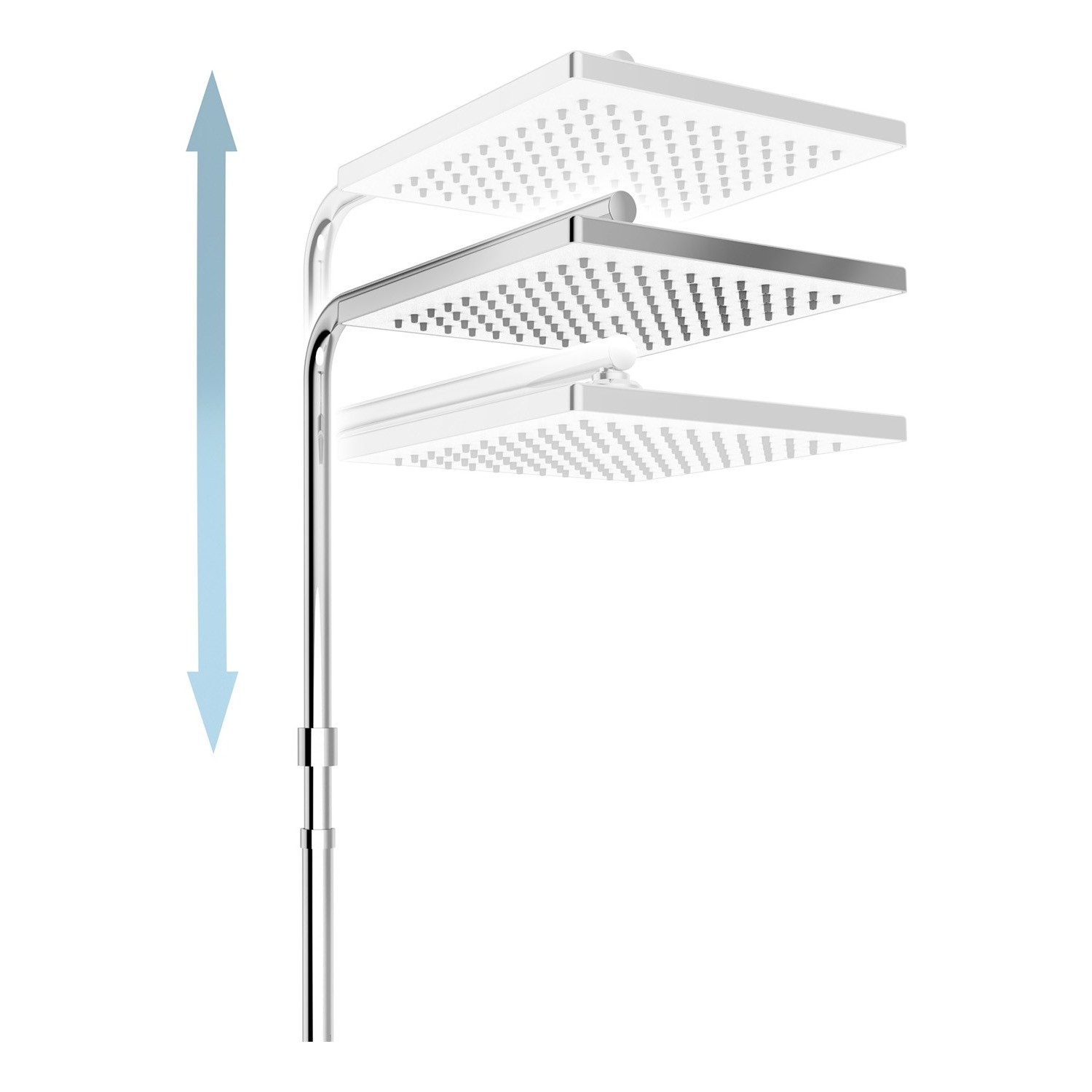 Teska Devon Mix Smart 2 Yönlü Duş Kolonu Krom Kare Fiyatı