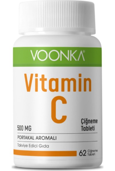 Voonka Vitamin C 500 mg 62 Çiğneme Tableti Voonka Vitamin C 500 mg 62 Çiğneme Tableti