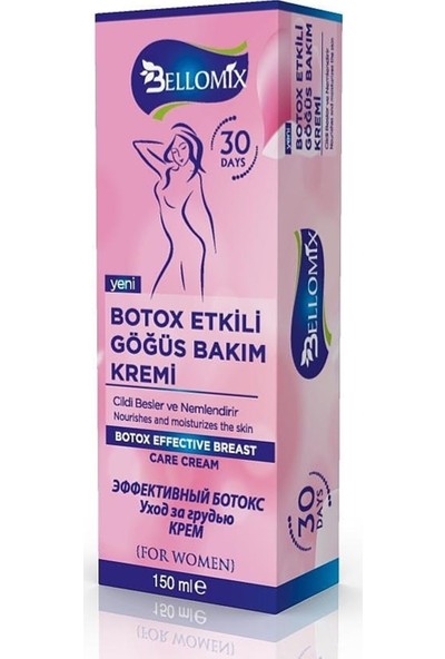 Bellomix Botoks Etkili Kadın Göğüs Bakım Kremi 150 ml Bellomix Botoks Etkili Kadın Göğüs Bakım Kremi 150 ml