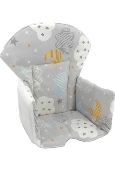 Kidsnino Mama Sandalyesi Minderi Gri Bulut