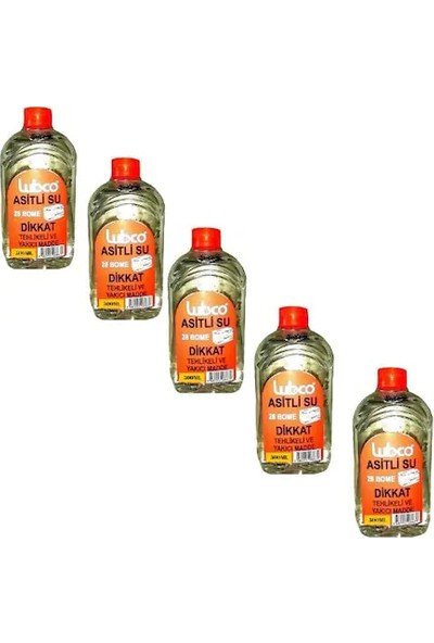 Lubco Asitli Su Akü Asidi 500 ml 5 Adet Lubco Asitli Su Akü Asidi 500 ml 5 Adet