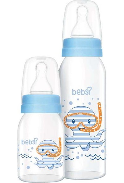 Bebsi Cam Biberon Seti Mavi