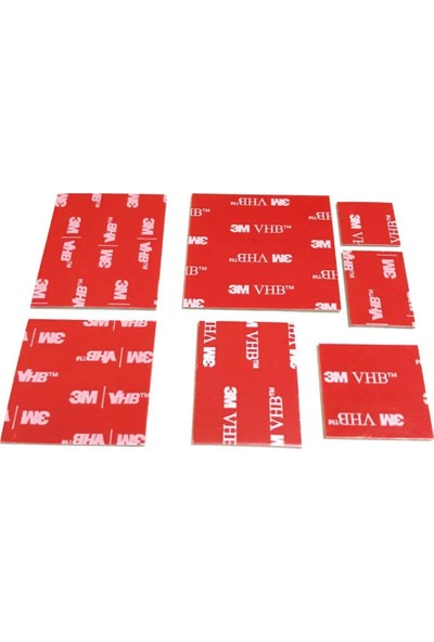 3M Vhb Çift Taraflı Bant Die Cut Kesim 20 mm x 20 mm 40 Adet 3M Vhb Çift Taraflı Bant Die Cut Kesim 20 mm x 20 mm 40 Adet