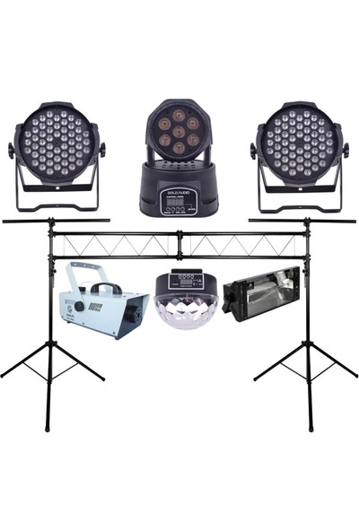 Quenlite Sahne Işık Sistemi Start Paket-4 (Stand Top Küre Led Par Robot Strobe Sis) Quenlite Sahne Işık Sistemi Start Paket-4 (Stand Top Küre Led Par Robot Strobe Sis)