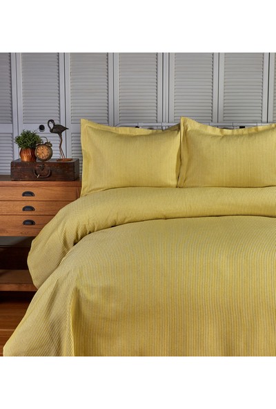 Karaca Home Lexus Antik Yosun Çift Kişilik Yatak Örtüsü Seti