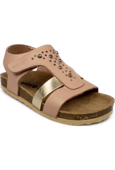 Vicco 905.p20Y.083 Patik Deri Pudra Çocuk Sandalet Vicco 905.p20Y.083 Patik Deri Pudra Çocuk Sandalet