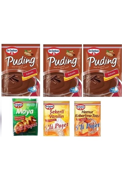 Dr. Oetker Instant Maya Kakaolu Puding Kabartma Tozu Vanilya Fırsat Paketi Dr. Oetker Instant Maya Kakaolu Puding Kabartma Tozu Vanilya Fırsat Paketi