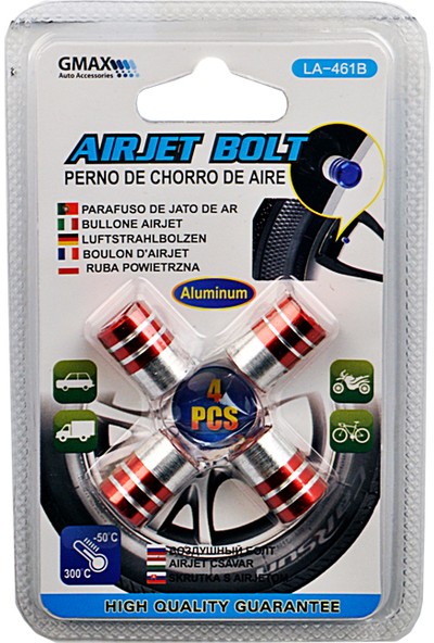 Modacar Alüminyum Sibop Kapağı Seti Kırmızı