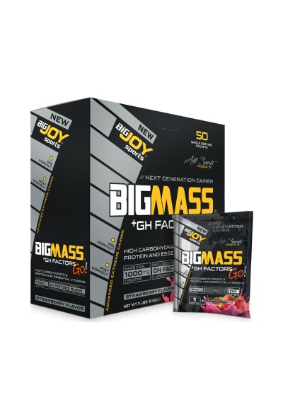 Bigjoy Bigmass Gh Factors 5000 gr 50 Servis Çilek Aromalı Bigjoy Bigmass Gh Factors 5000 gr 50 Servis Çilek Aromalı