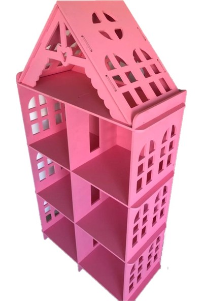 Bkm Ahşap Babie Evi Kitaplık - Pembe