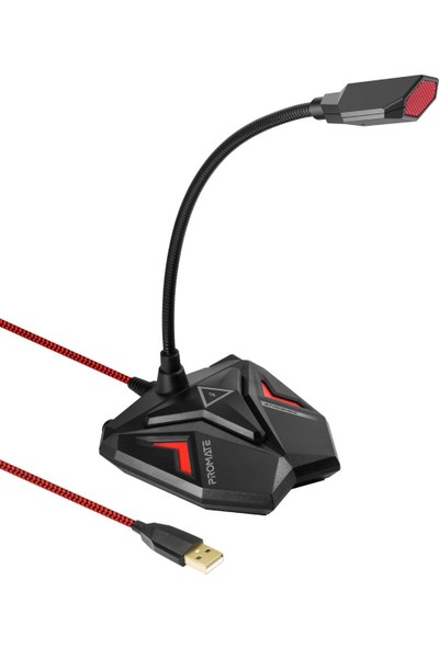 Promate Streamer Mikrofon Oyun & Oyuncu Tip USB LED Işıklı Kayıt İçin Uygun Promate Streamer Mikrofon Oyun & Oyuncu Tip USB LED Işıklı Kayıt İçin Uygun