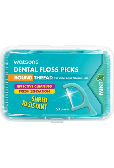 Watsons Diş İpli Kürdan/Yuvarlak İp Naneli 50Adet Watsons Diş İpli Kürdan/Yuvarlak İp Naneli 50Adet