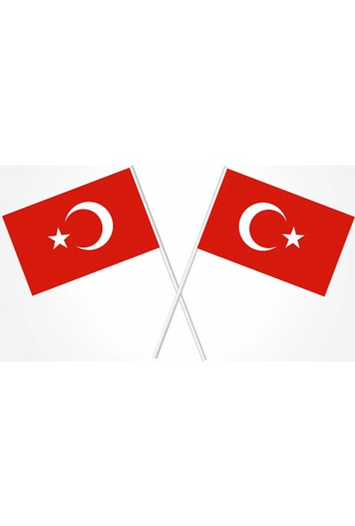 Süsle Bebek & Parti Türk Bayrağı Sopalı 8 x 12 cm 10'lu Süsle Bebek & Parti Türk Bayrağı Sopalı 8 x 12 cm 10'lu
