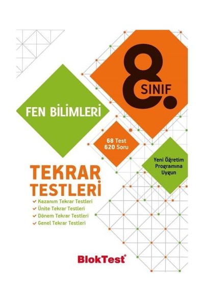Bloktest Yayınları Blok Test 8.Sınıf Fen Bilimleri Tekrar Testleri Bloktest Yayınları Blok Test 8.Sınıf Fen Bilimleri Tekrar Testleri