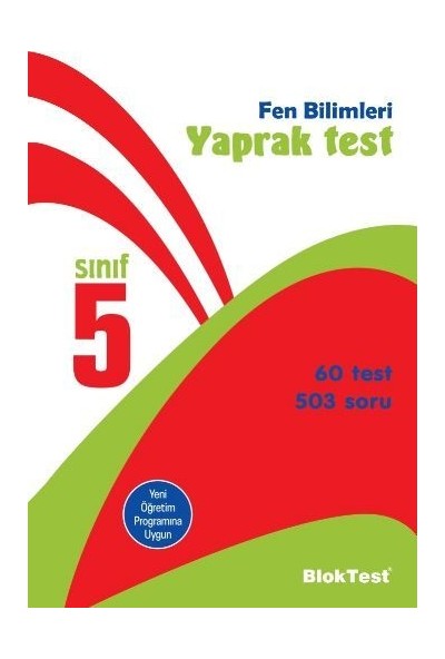 Bloktest Yayınları 5. Sınıf Fen Bilimleri Yaprak Test Bloktest Yayınları 5. Sınıf Fen Bilimleri Yaprak Test