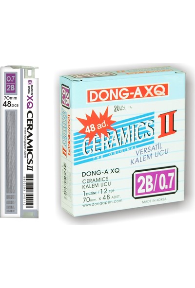 Dong-A Ceramics Versatil Min Uç 2B 70 mm 12'li kutu - 48 adet Dong-A Ceramics Versatil Min Uç 2B 70 mm 12'li kutu - 48 adet