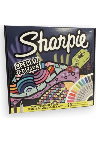 Sharpie Fine Permanent Markör 20'li Karışık kutu- Kaplumbağa Sharpie Fine Permanent Markör 20'li Karışık kutu- Kaplumbağa