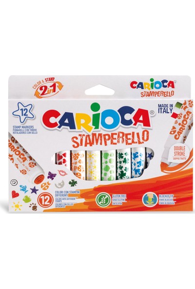 Carioca Stamperello Damga Ve Keçeli Kalem 12Li Carioca Stamperello Damga Ve Keçeli Kalem 12Li