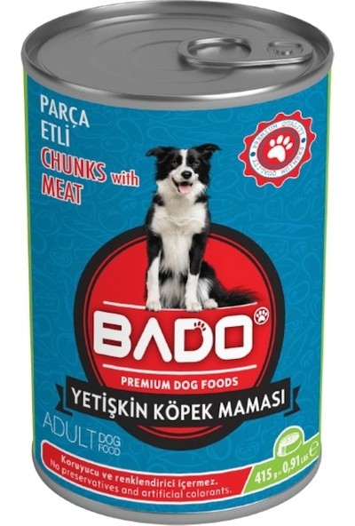Bado Yetişkin Yaş Köpek Maması Etli 415 gr Bado Yetişkin Yaş Köpek Maması Etli 415 gr