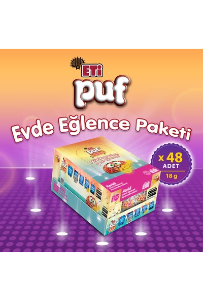 Eti Puf Renkli 18 g x 48 Adet