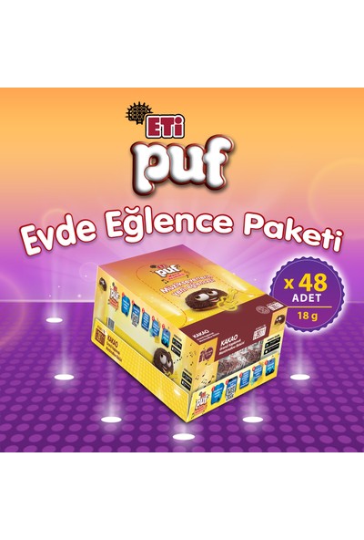 Eti Puf Kakaolu 18 g x 48 Adet