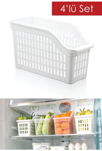 Dünya Plastik Buzdolabı Düzenleyici 4'lü Set