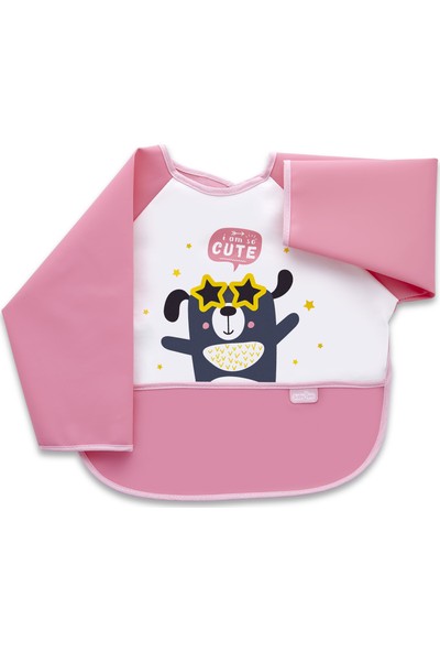 Babyjem Poli Muşamba Kollu Önlük Pembe Babyjem Poli Muşamba Kollu Önlük Pembe