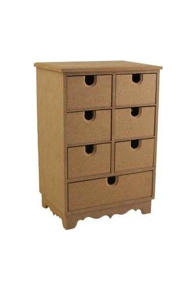 Artebella Ahşap Mdf Çekmeceli Kutu 21 x 14,5 x 30 cm