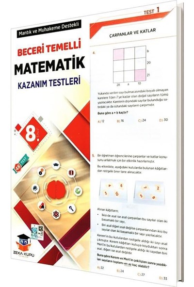 Zeka Küpü Yayınları 8.Sınıf LGS Matematik Beceri Temelli Kazanım Testleri Zeka Küpü Yayınları 8.Sınıf LGS Matematik Beceri Temelli Kazanım Testleri