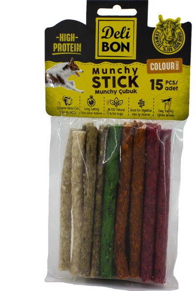 Delibon Munchy Çubuk Orta Boy 15Li Paket Karışık Renk Delibon Munchy Çubuk Orta Boy 15Li Paket Karışık Renk