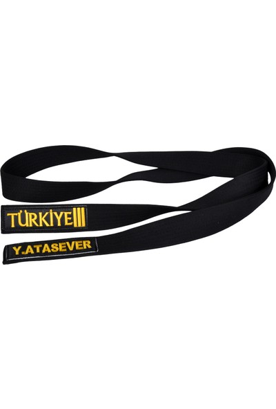 Haşado Taekwondo Kişiye Özel Nakışlı Profesyonel Siyah Kuşak