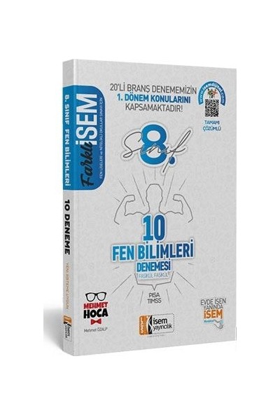 Isem Yayıncılık Isem 2020 LGS Farklı Isem 8.Sınıf 1. Dönem Fen Bilimleri 10 Branş Deneme Isem Yayıncılık Isem 2020 LGS Farklı Isem 8.Sınıf 1. Dönem Fen Bilimleri 10 Branş Deneme