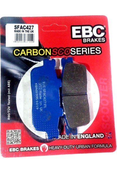 Ebc Carbon Fren Balatası Sfac427 X-Max400 Arka Sym Joymax Gts250İ Evo Daelım S3 (Arka) Hd 200 İ Evo S Evo İ 286 Ebc Carbon Fren Balatası Sfac427 X-Max400 Arka Sym Joymax Gts250İ Evo Daelım S3 (Arka) Hd 200 İ Evo S Evo İ 286