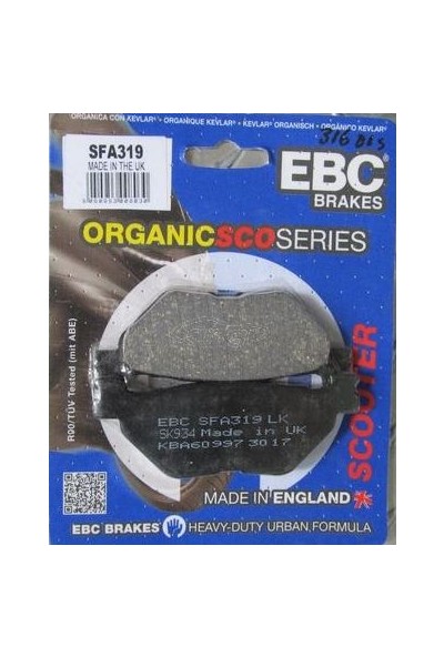 Ebc Fren Balatası Sfa319 Arka Xvs Fjr 1300 Tmax 500 Yp400 Majesty 04 - 13 R Yp 400 S Majesty (Abs) 07 - 13 R Xp 500 S/T/V 268 Ebc Fren Balatası Sfa319 Arka Xvs Fjr 1300 Tmax 500 Yp400 Majesty 04 - 13 R Yp 400 S Majesty (Abs) 07 - 13 R Xp 500 S/T/V 268
